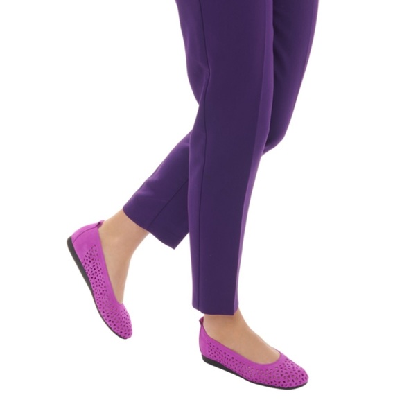 Arche | Shoes | Arche Lilly Ballerina Flats Nubuck Leather Laser Cut ...